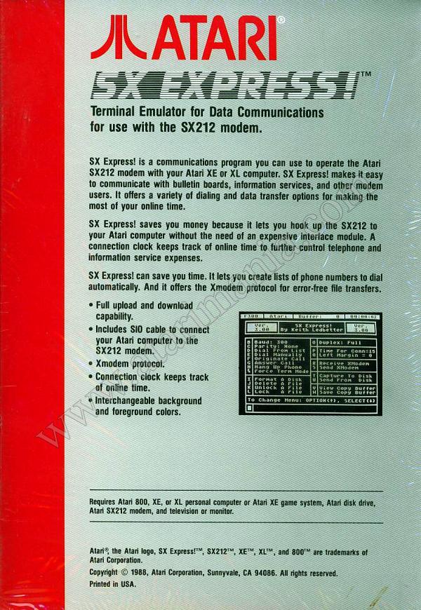 AtariWiki V3.1: Atari SX212 Modem
